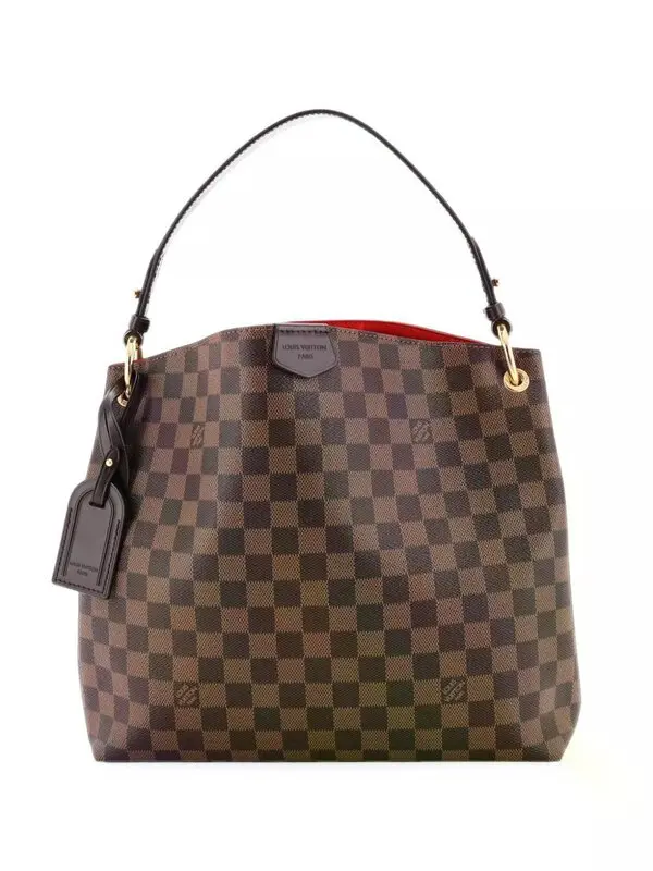 LOUIS VUITTON Graceful Damier Hobo Bag - Brown