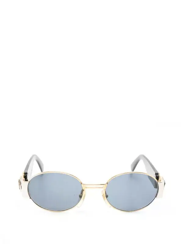 Versace Medusa Head Oval-frame Sunglasses - Silver