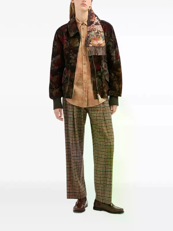 PIERRE-LOUIS MASCIA Gridox Floral-print Bomber Jacket