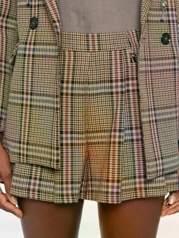 Dixie Check Pleated Shorts