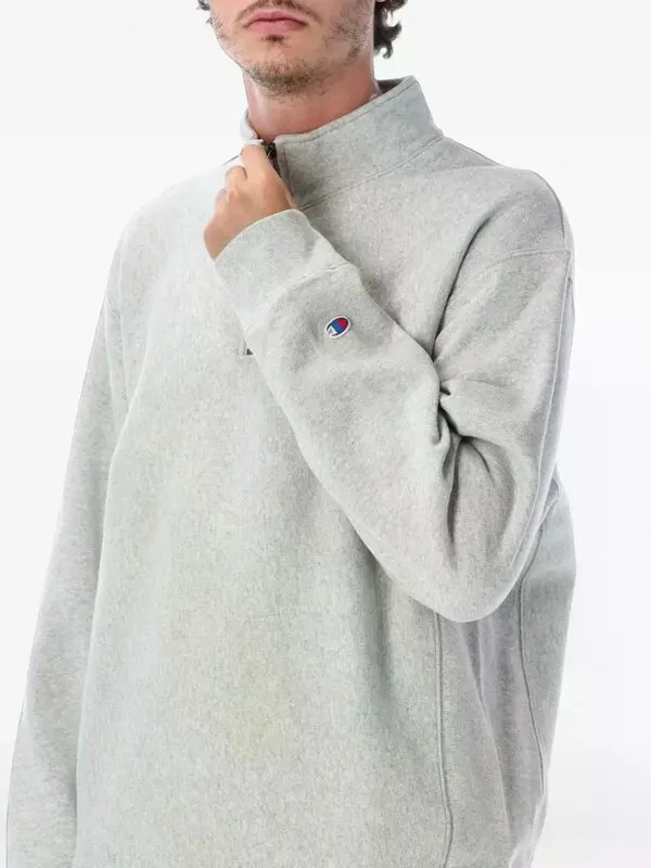 Champion Logo-patch Quarter-zip Sweater
