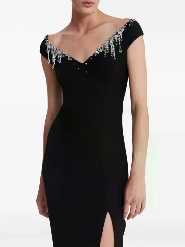 Safiyaa Lucrezia Crystal-embellished Maxi Dress