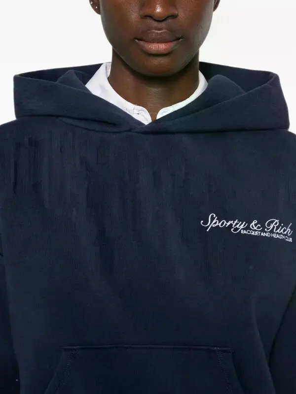 Sporty & Rich Logo-embroidered Hoodie