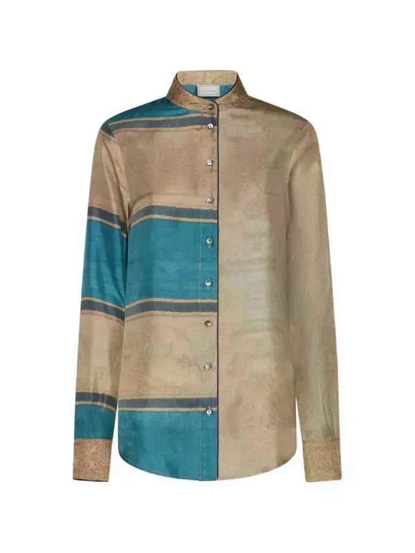 PIERRE-LOUIS MASCIA Silk Striped Shirt