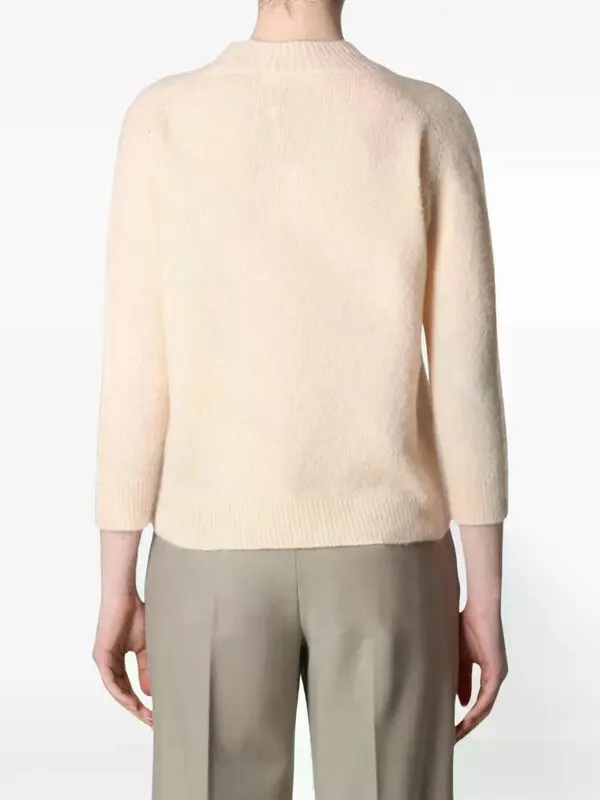 ROBERTO COLLINA Three-quarter-sleeve Mock-neck Sweater
