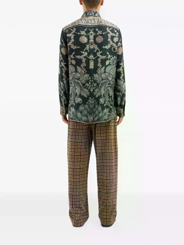 PIERRE-LOUIS MASCIA Floral-print Silk Shirt