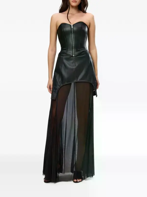HAMZA Maris Zip-up Corset Top