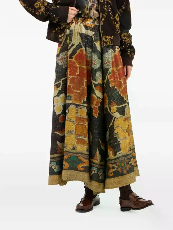 PIERRE-LOUIS MASCIA Silk A-line Maxi Skirt
