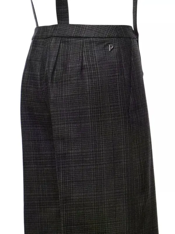 DONDUP Check-print Suspender Trousers