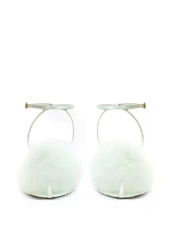 Saint Laurent Mae Feather-embellished Sandals
