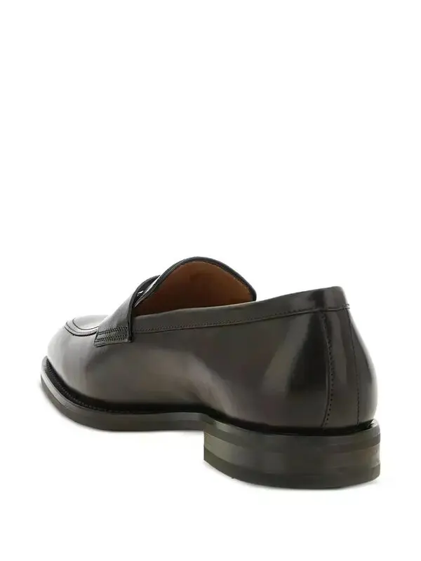 Santoni Gregor Leather Loafers