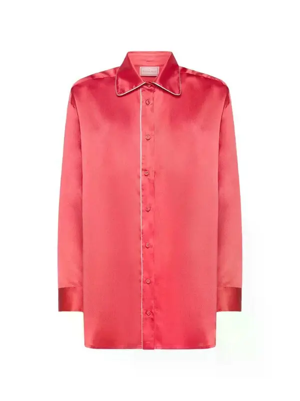 PIERRE-LOUIS MASCIA Mutka Silk Shirt - Red
