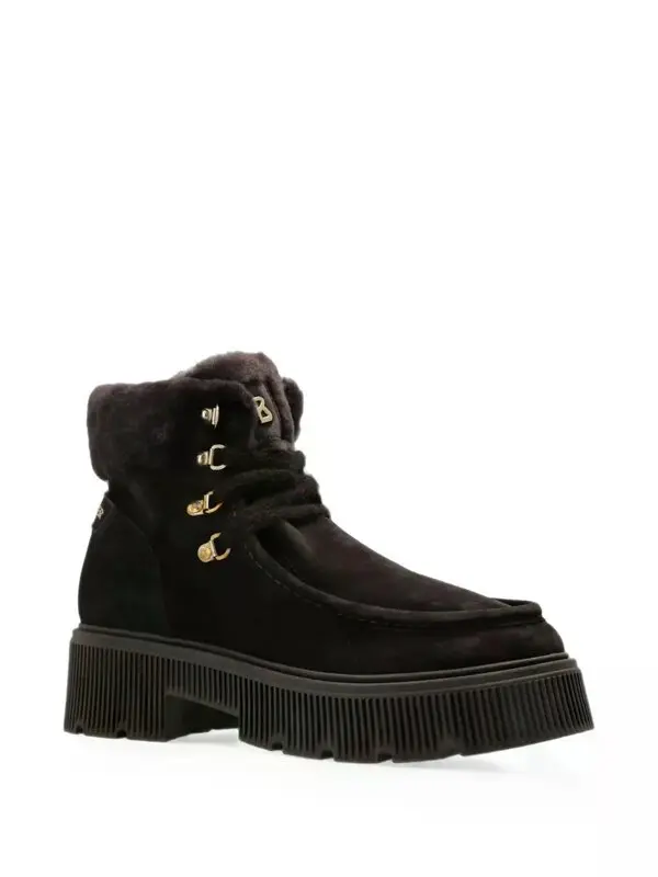 Bogner Turin Shearling-trim Leather Boots