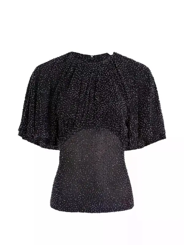 Rabanne Textured Ruched Blouse