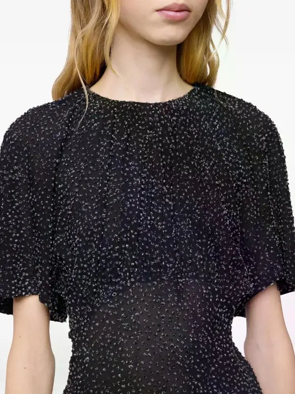 Rabanne Textured Ruched Blouse