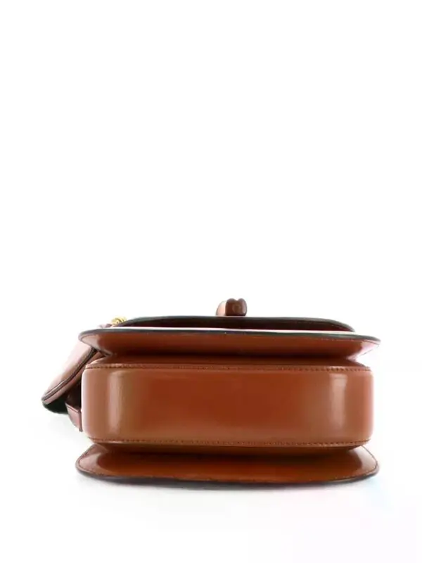 Gucci Bamboo 1947 Top Handle Bag Leather Mini Shoulder Bag - Brown