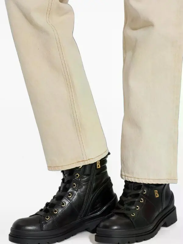 Bogner St. Moritz Leather Combat Boots