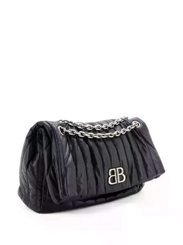 Balenciaga Monaco Chain Flap Quilted Leather Medium Shoulder Bag