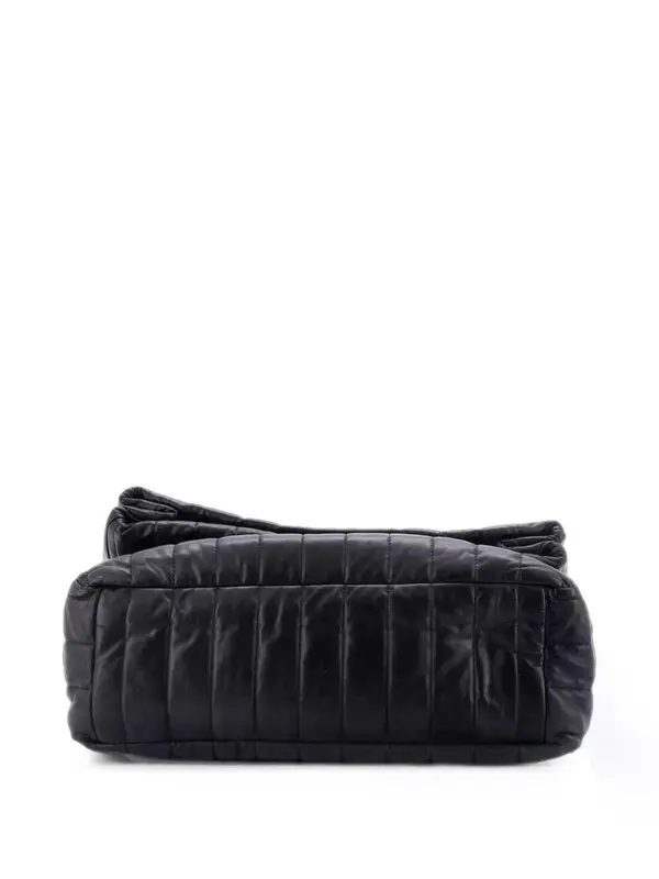 Balenciaga Monaco Chain Flap Quilted Leather Medium Shoulder Bag