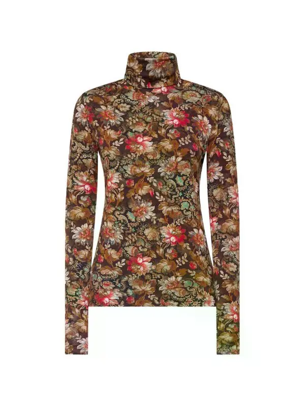 PIERRE-LOUIS MASCIA Sassonia Floral-print Turtleneck Top
