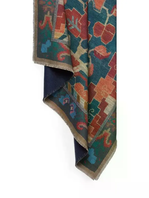 PIERRE-LOUIS MASCIA Pancake Geometric Floral-print Scarf