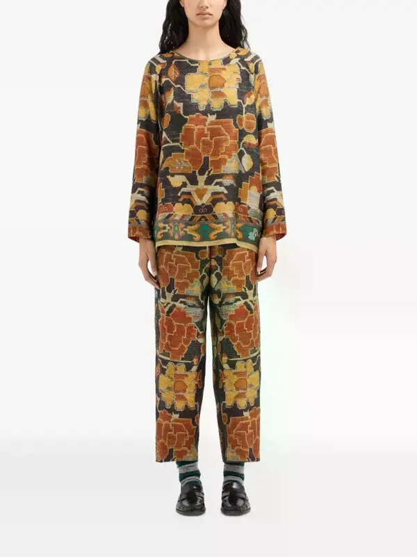 PIERRE-LOUIS MASCIA Floral-print Silk Blouse