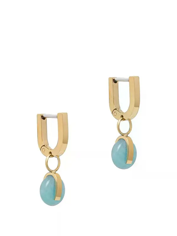 TRUSSARDI Stone-pendant Hoop Earrings