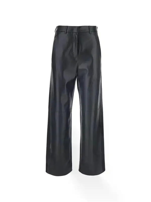 Max Mara Faux-leather Straight-leg Trousers