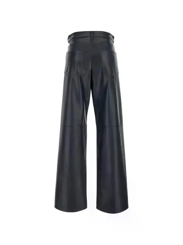 Max Mara Faux-leather Straight-leg Trousers
