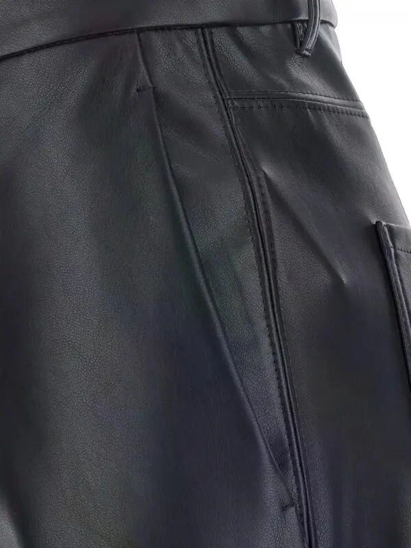 Max Mara Faux-leather Straight-leg Trousers