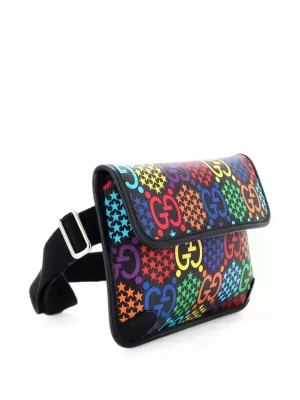 Gucci Psychedelic Print Gg Coated Canvas Belt Bag