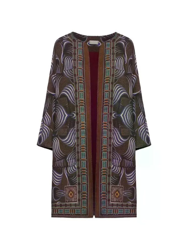 PIERRE-LOUIS MASCIA Geometric-print Kimono