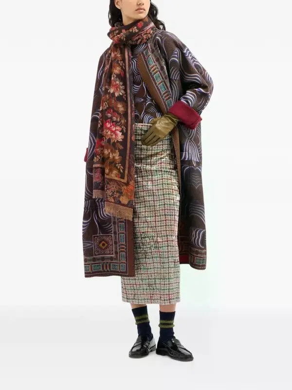 PIERRE-LOUIS MASCIA Geometric-print Kimono