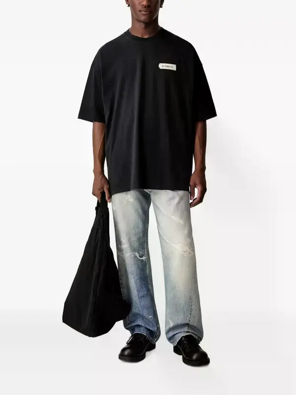Vetements Logo-patch T-shirt - Black