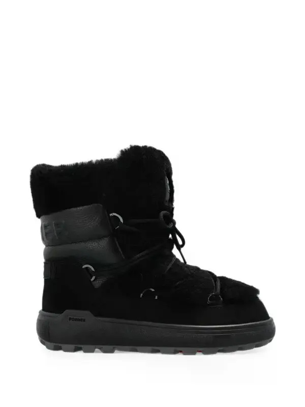 Bogner Chamonix Shearling-trim Leather Snow Boots