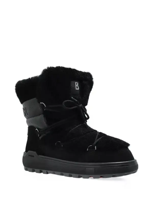Bogner Chamonix Shearling-trim Leather Snow Boots