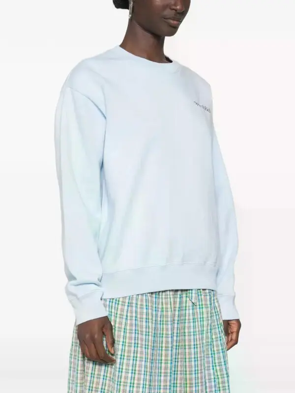 SPORTY & RICH Slogan-print Crew-neck Sweatshirt