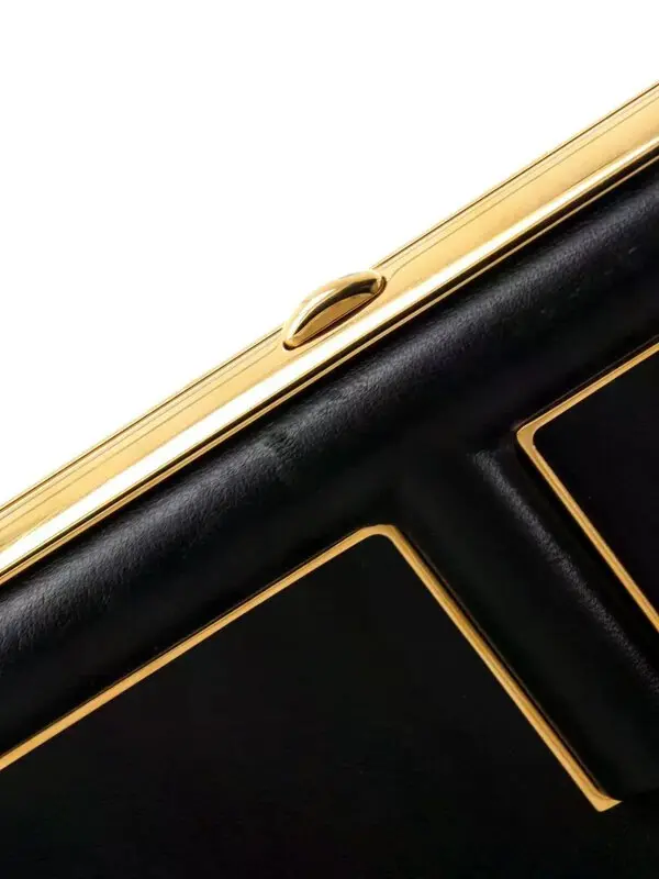 Fendi First Bag Leather Small Clutch Bag - Black