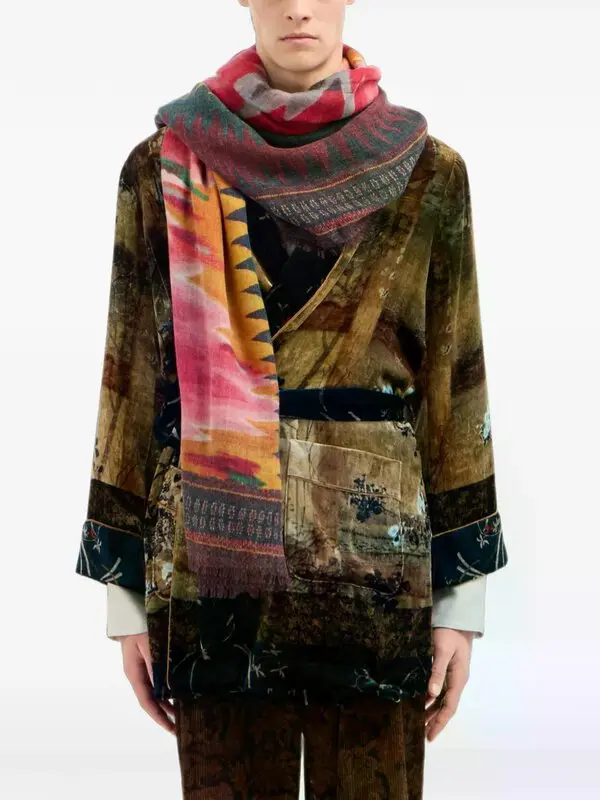 PIERRE-LOUIS MASCIA Euclidex Ikat-print Scarf