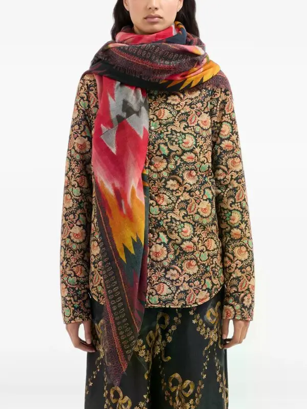 PIERRE-LOUIS MASCIA Euclidex Ikat-print Scarf