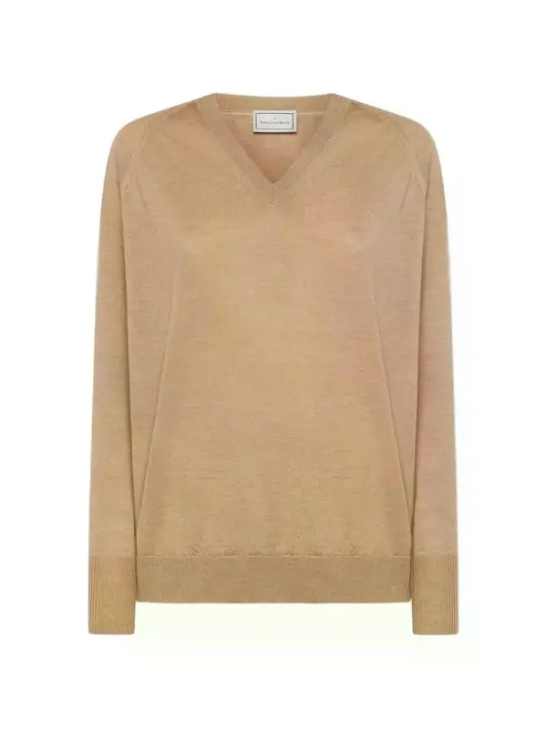 PIERRE-LOUIS MASCIA Floral-print Fine-knit Top - Neutrals