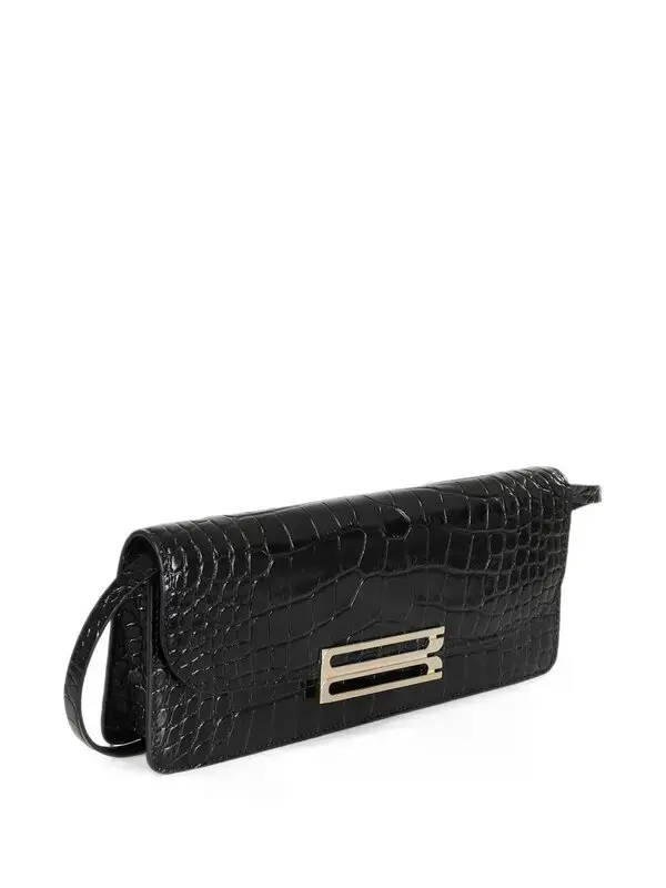 Victoria Beckham Dorian Crocodile-effect Clutch Bag