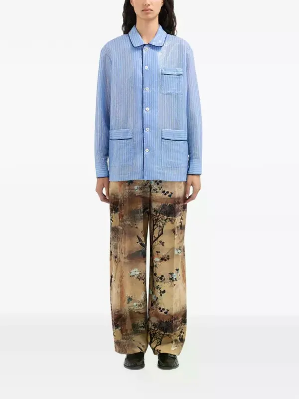 PIERRE-LOUIS MASCIA Kurhi Sequined Striped Shirt