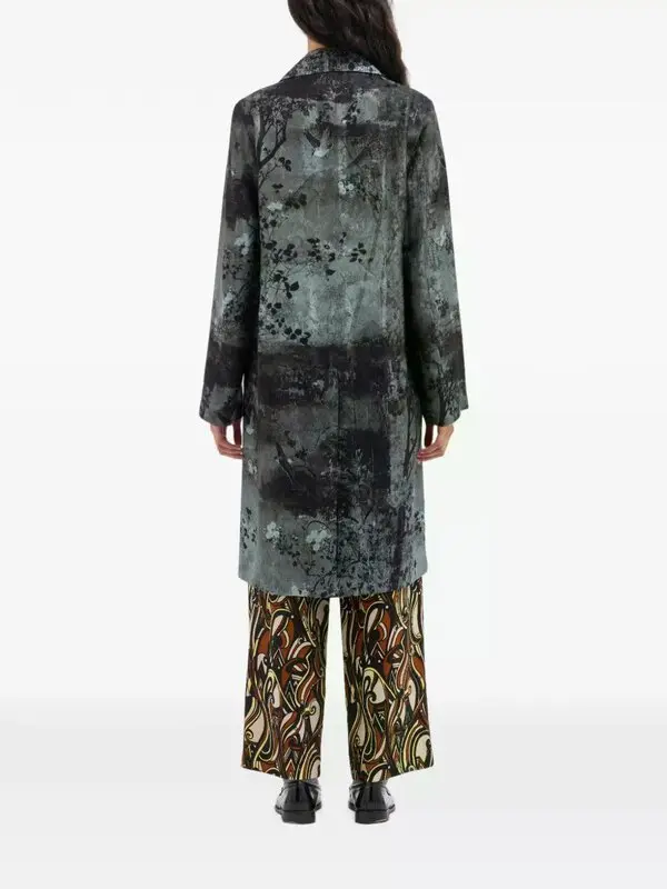 PIERRE-LOUIS MASCIA Floral-motif Notched-lapel Coat