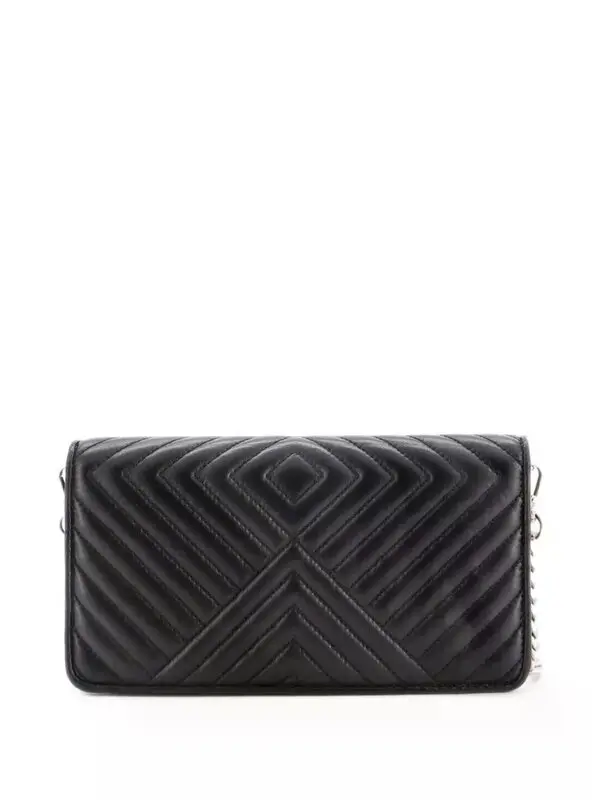 Prada Wallet On Chain Diagramme Quilted Leather Small Shoulder Bag