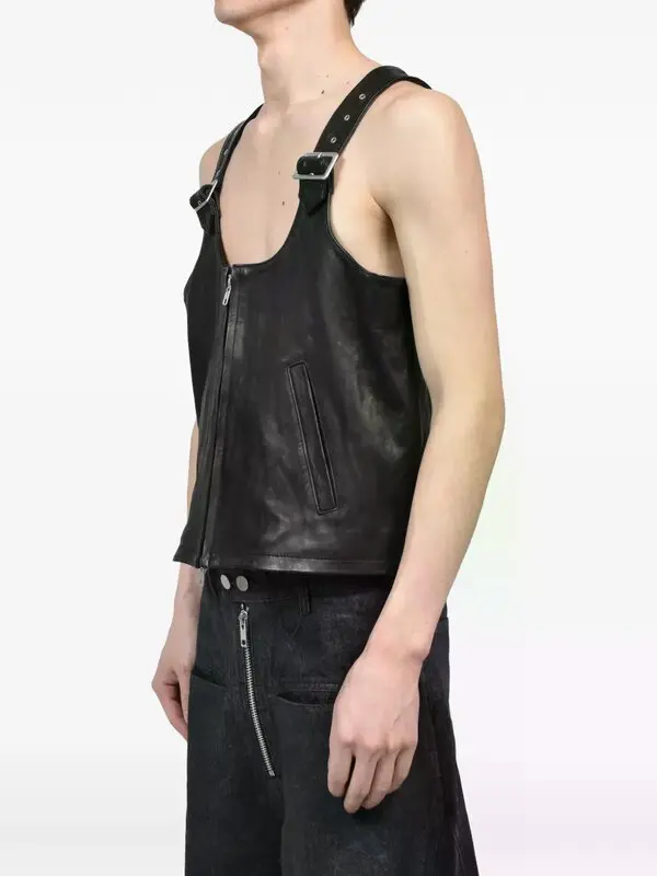 FILTH Buckle-strap Zip-up Vest