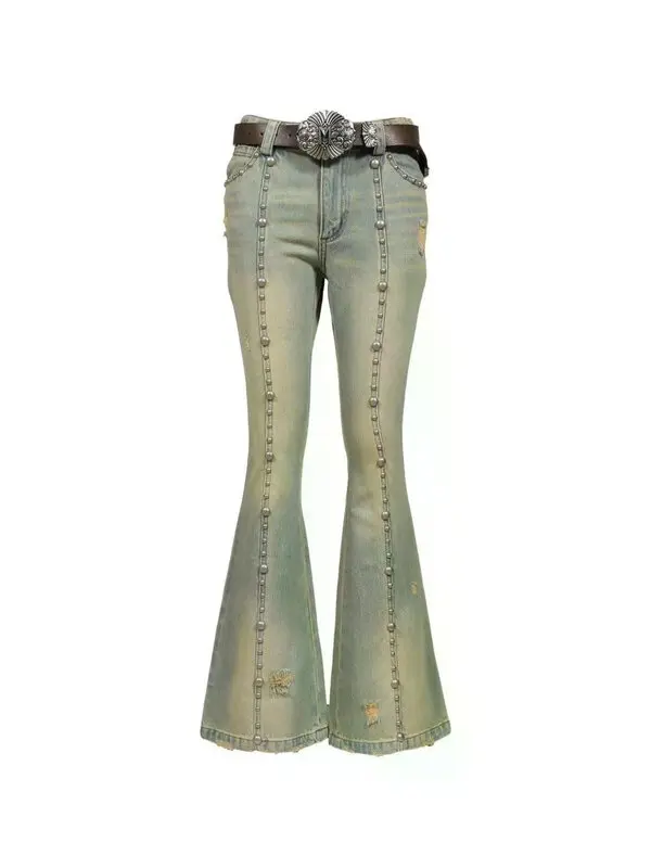 MARKGONG Stud-embellished Flare Jeans