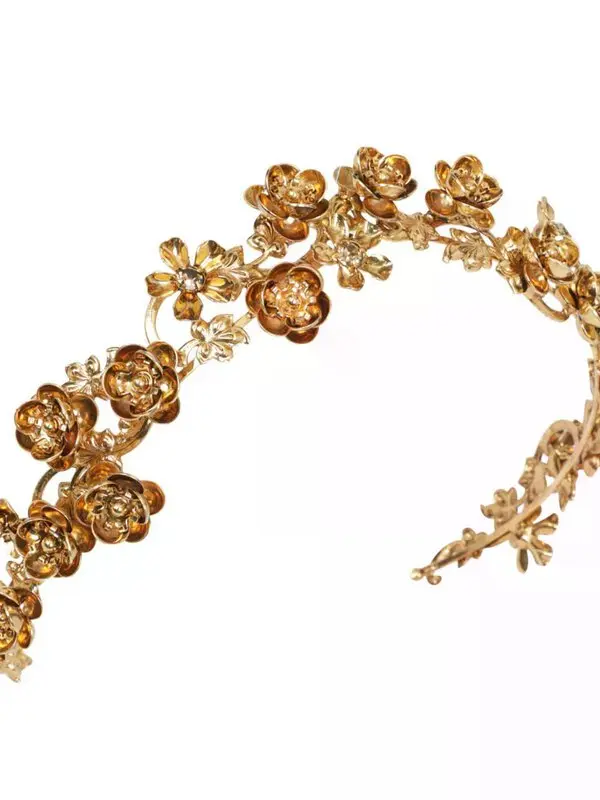 JENNIFER BEHR Natalia Floral-embellished Headband - Gold