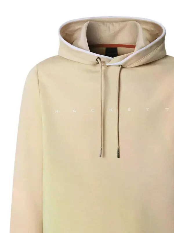 HACKETT LONDON Club Logo-print Drawstring Hoodie - Neutrals