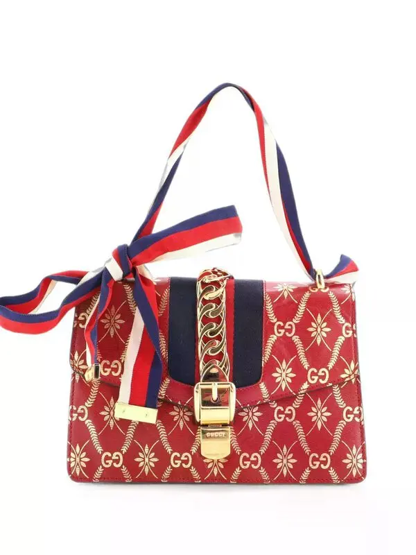 Gucci Sylvie Printed Leather Small Shoulder Bag